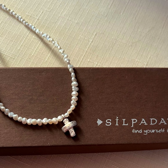 Silpada | Jewelry | Silpada Sterling Silver Freshwater Pearl Cross ...